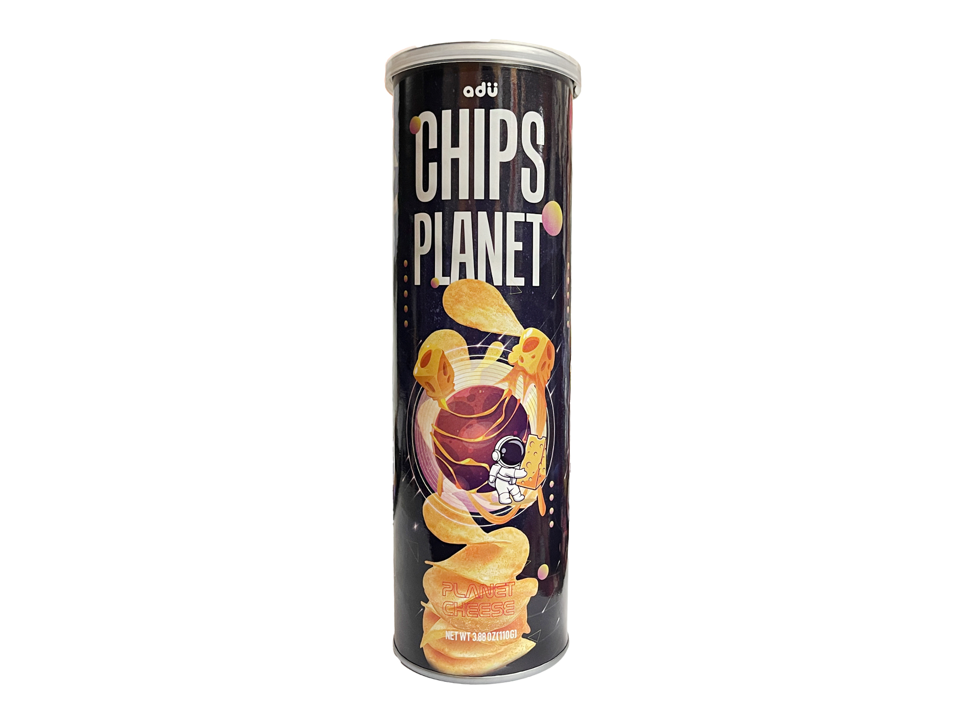 CHIPS PLANET CHEESE 110g 24can/cs