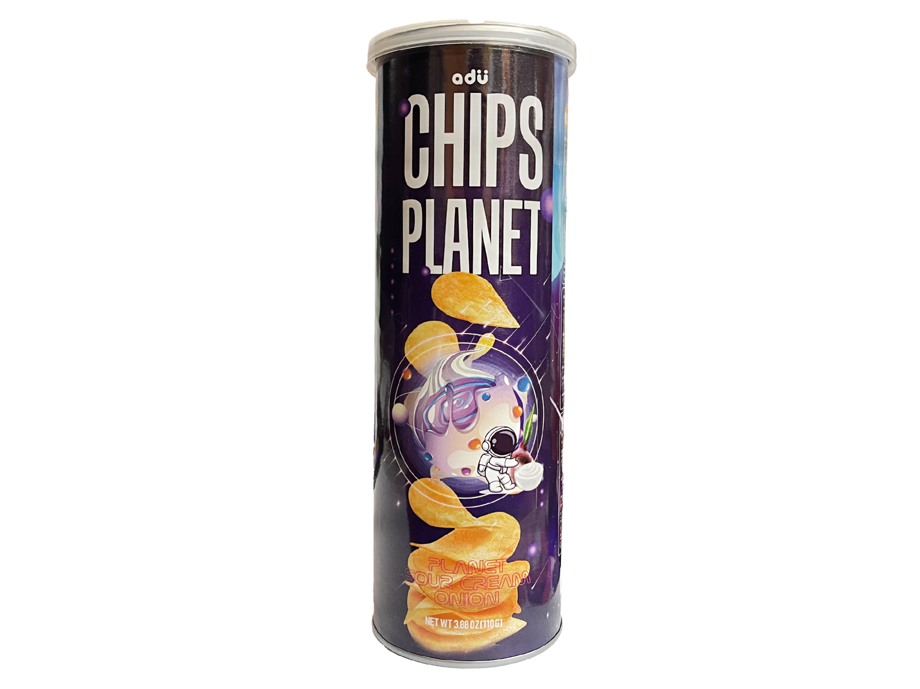 CHIPS PLANET SOUR CREAM 110g 24can/cs