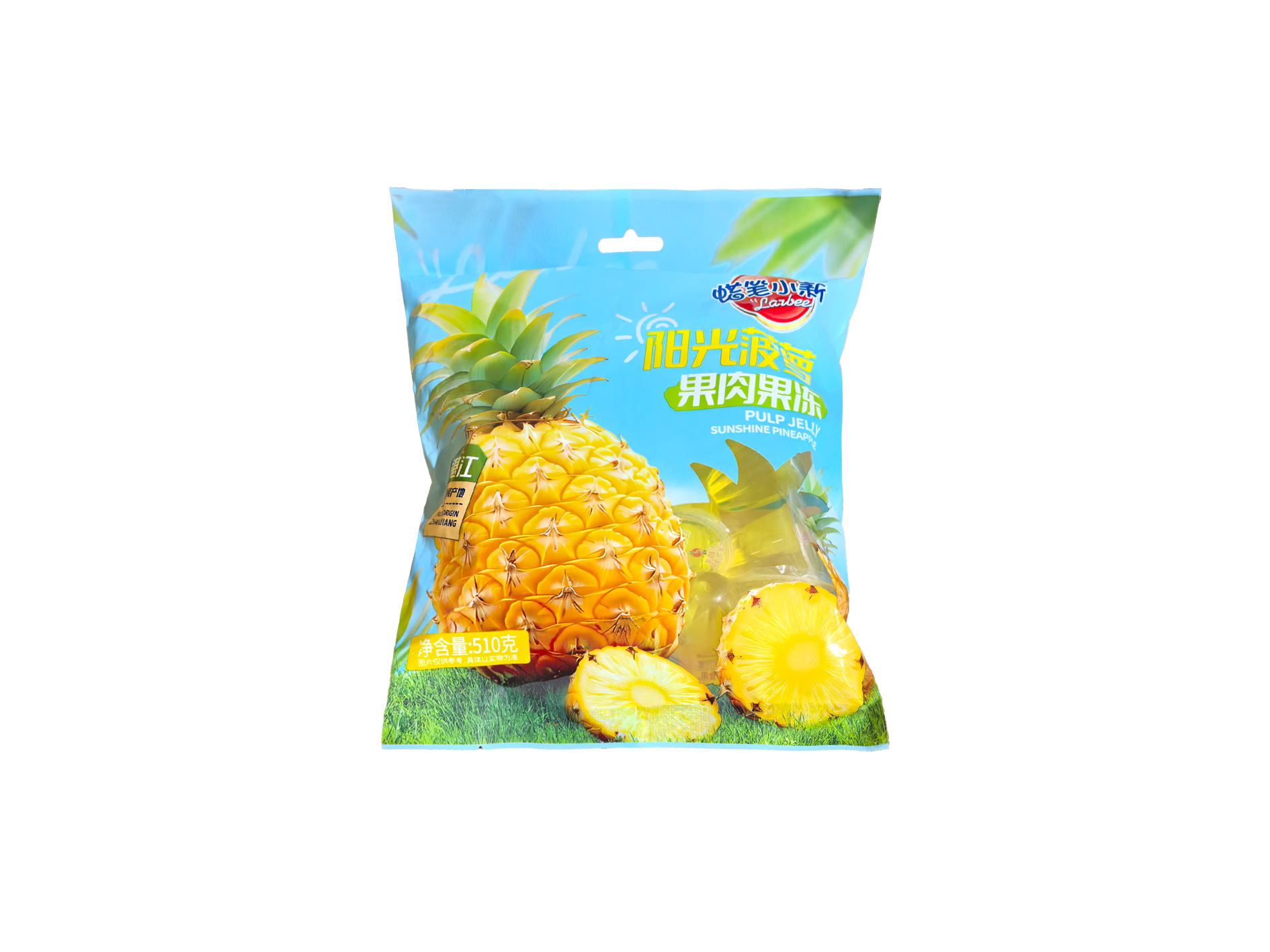 Larbee Pulp Jelly SunShine Pineapple 510gx12bag/cs