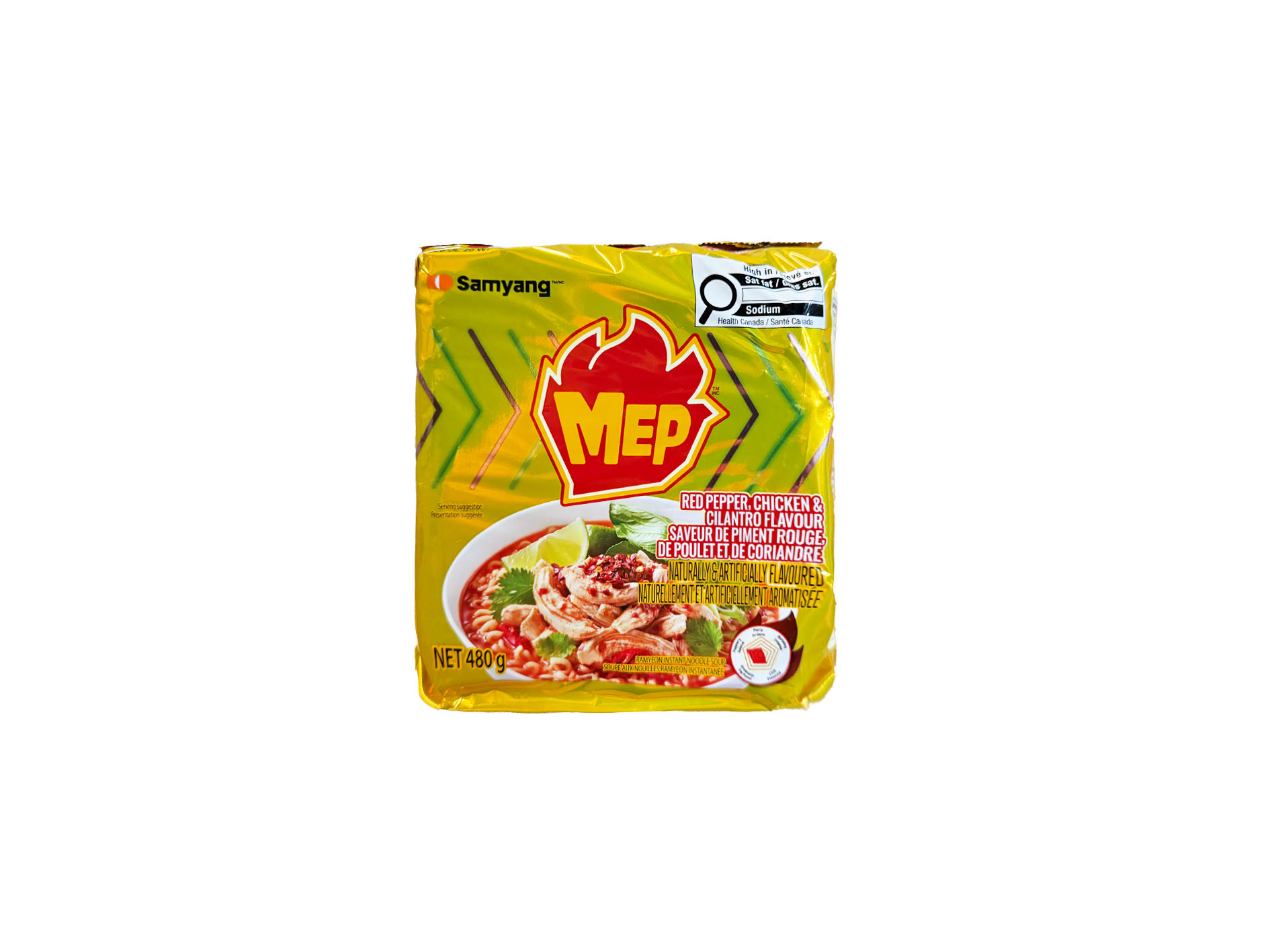 Samyang MEP Ramen Red Pepper Chicken & Cilantro Flavour 8Large bags/case